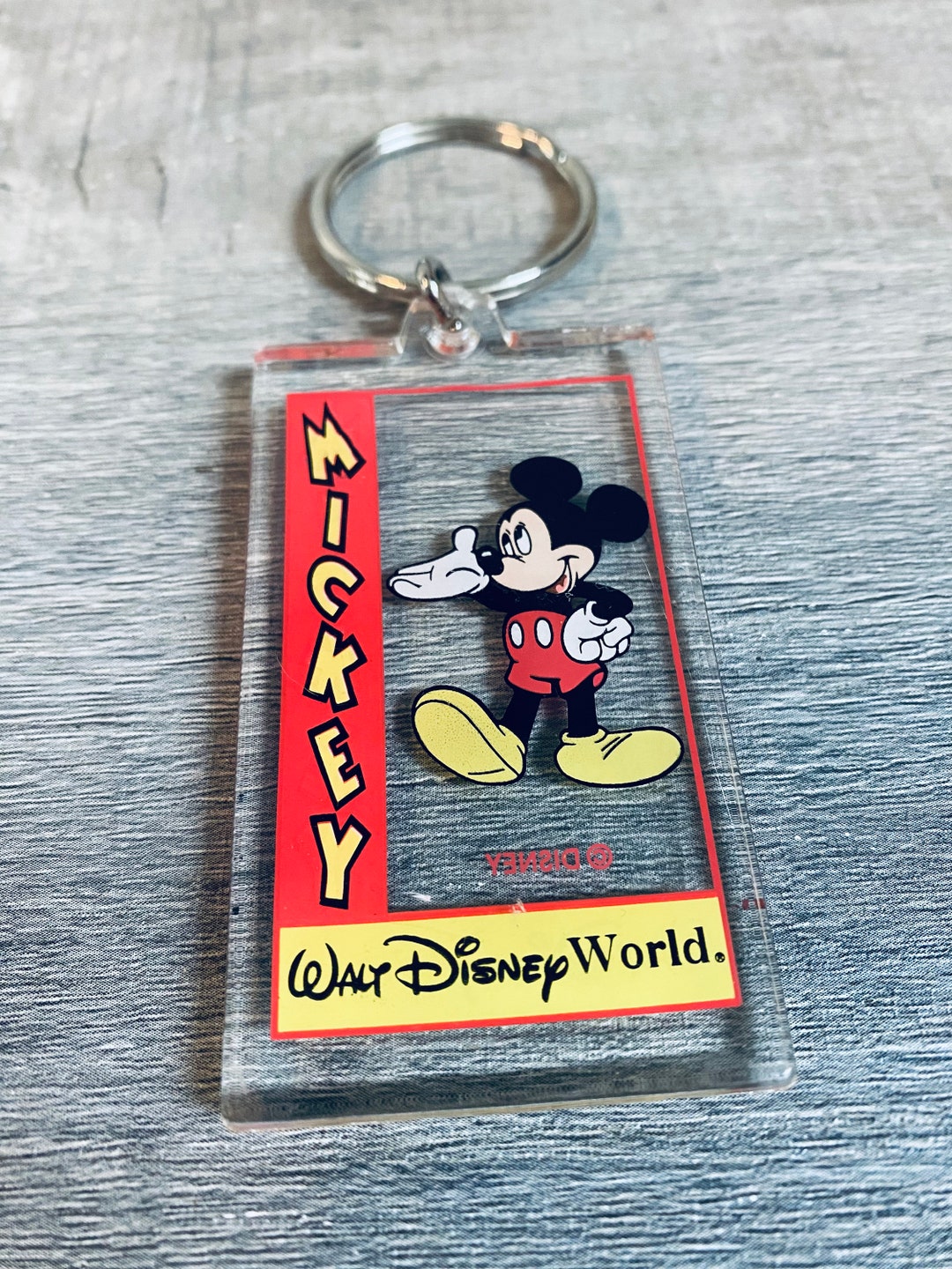 Vintage Disney Disneyland Mickey Mouse Souvenir Keychain - Etsy