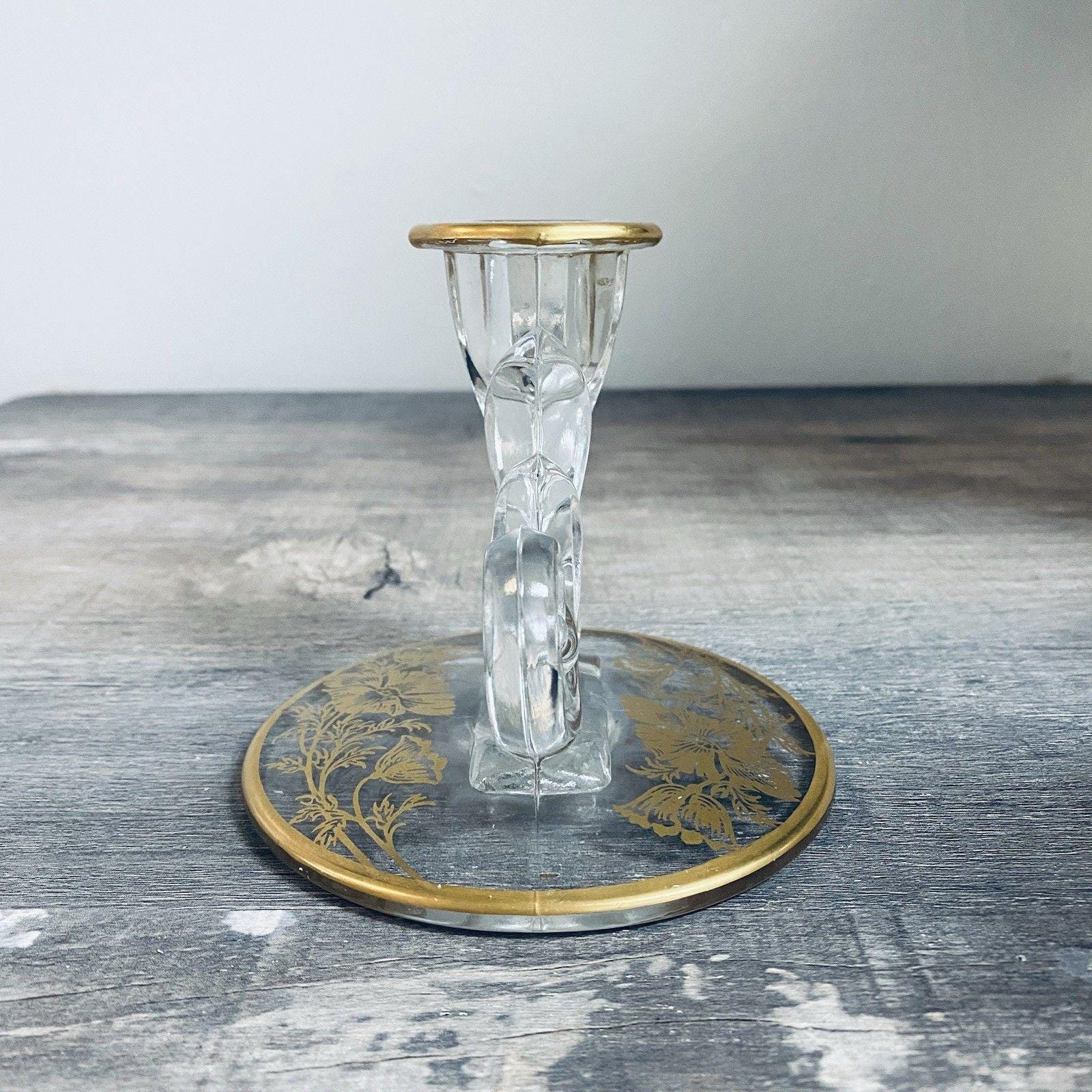Vintage Fostoria Baroque Crystal Candle Holders Flanders Poppy 22 K ...
