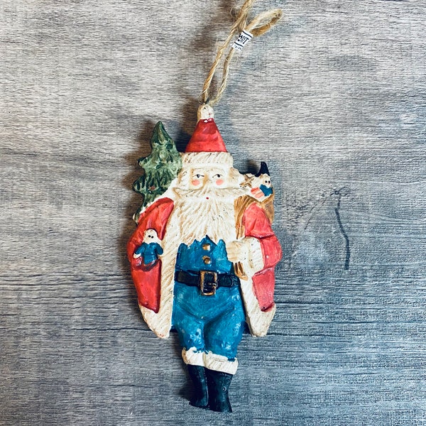 Santa in Overalls - Etsy