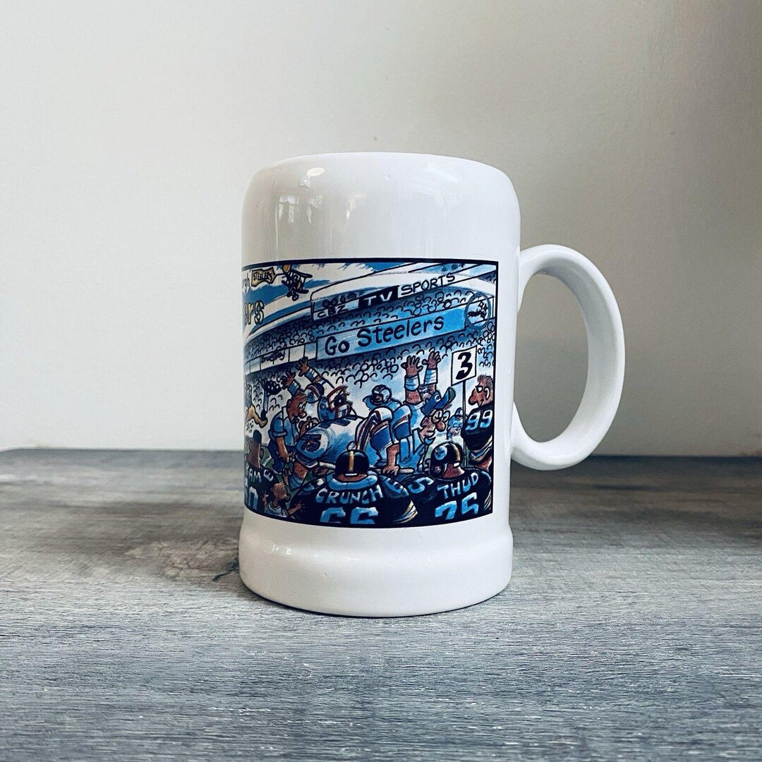 Vintage Team NFL Pittsburgh Steelers Beer Stein Mug Custom Edge ...