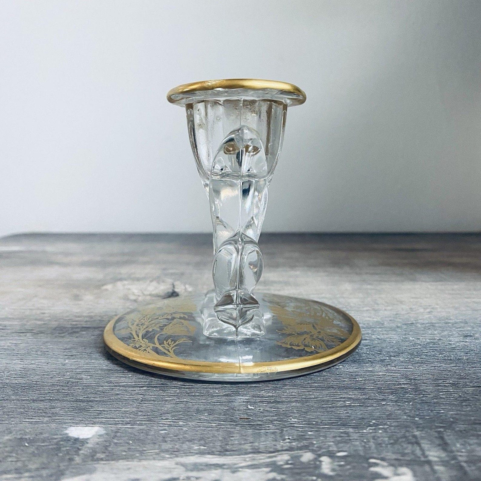 Vintage Fostoria Baroque Crystal Candle Holders Flanders Poppy 22 K ...