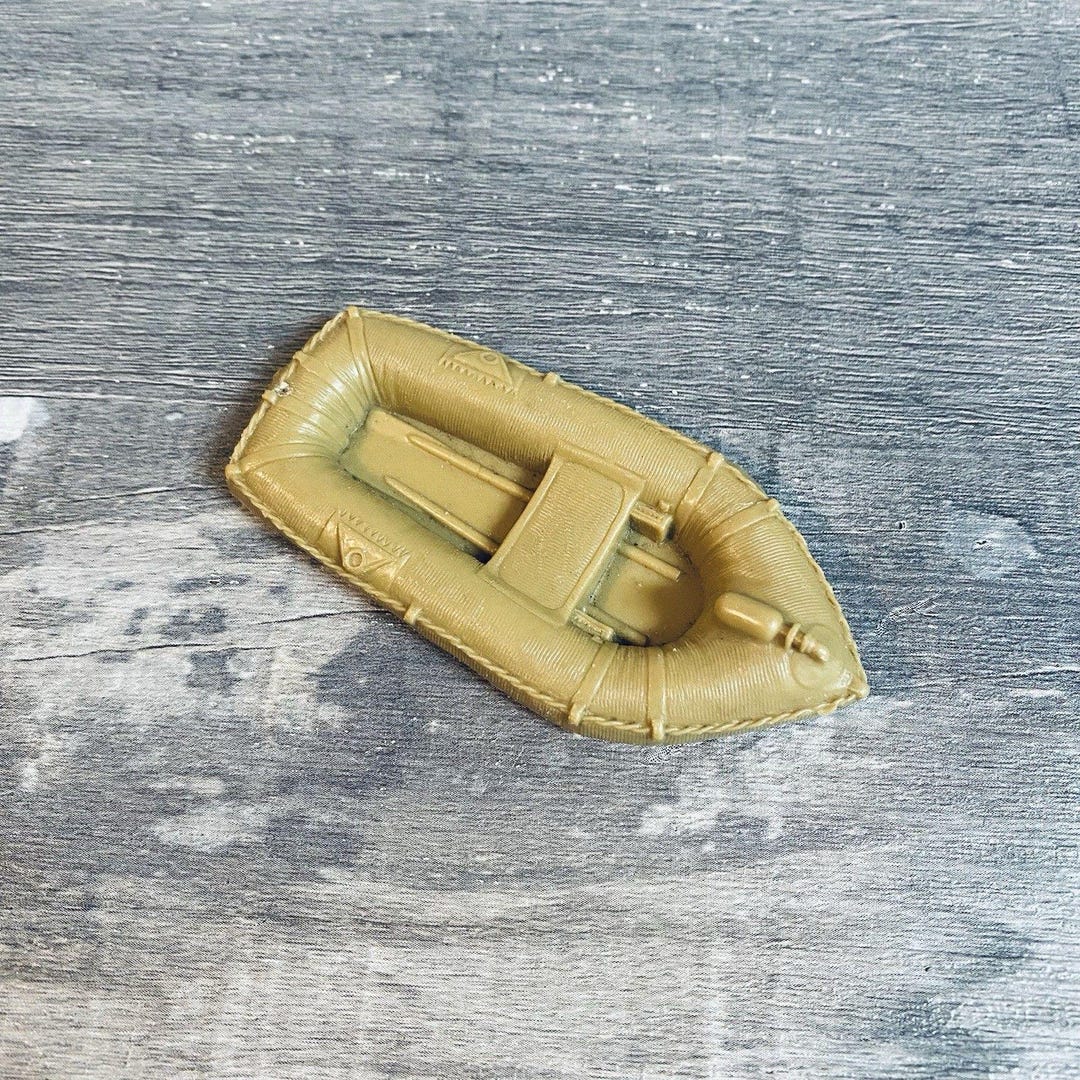 Marx Battleground Military Raft Miniature for Army Guys Vintage WWII ...