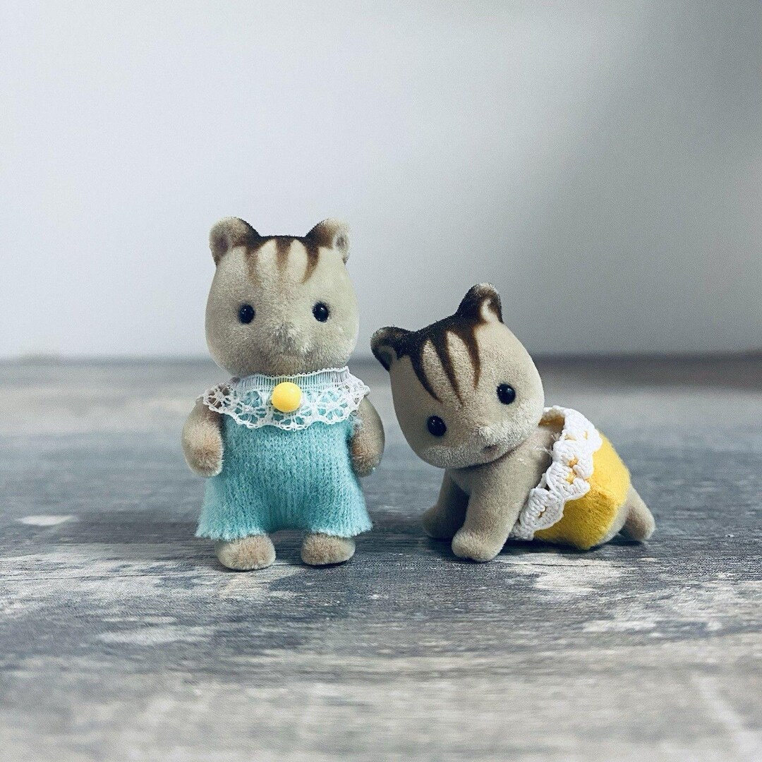 Calico Critters Sylvanian Families Squirrels Babies - Etsy