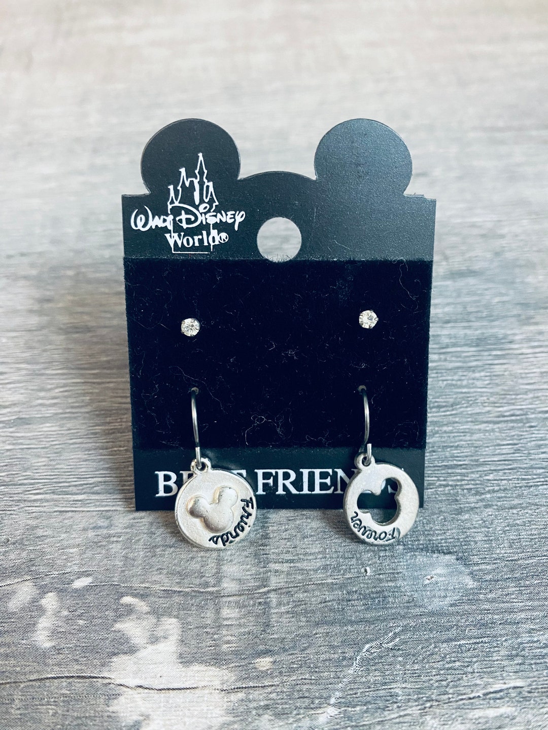 Vintage Mickey Mouse Best Friends Forever Disney Silver Dangle - Etsy