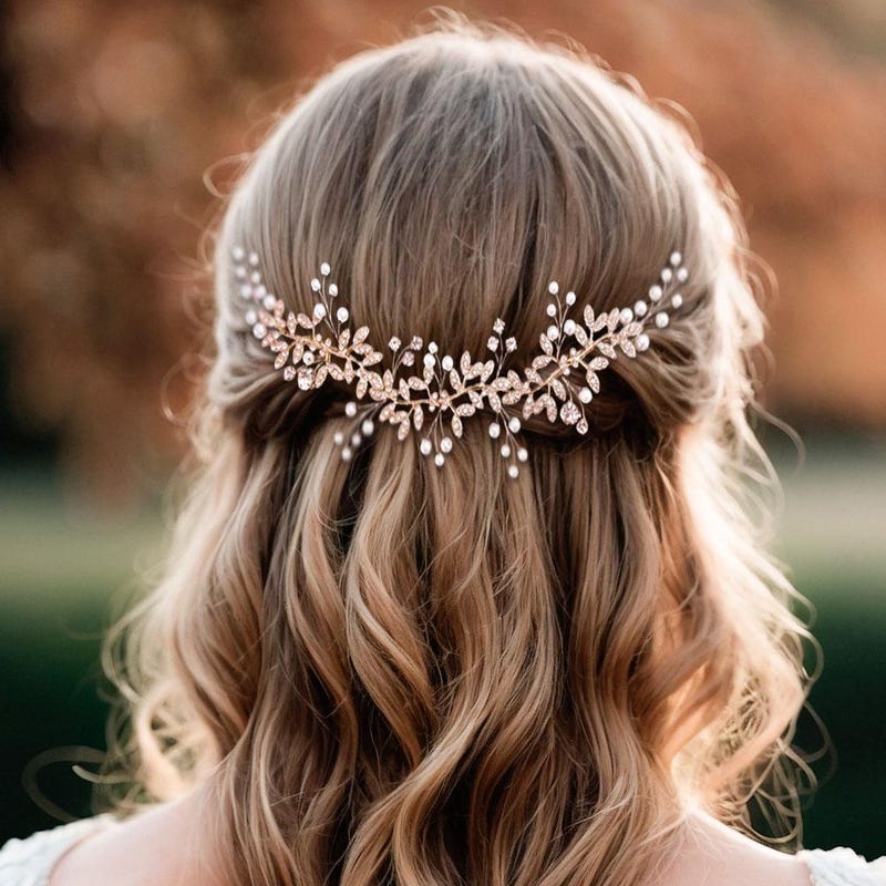Wedding Back Hair Piece - Etsy