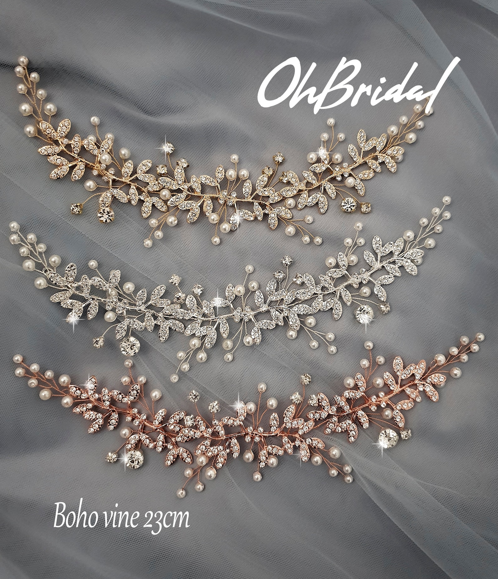 Boho Bridal Back Headpiece Bridal Halo Boho Wedding Pearl - Etsy