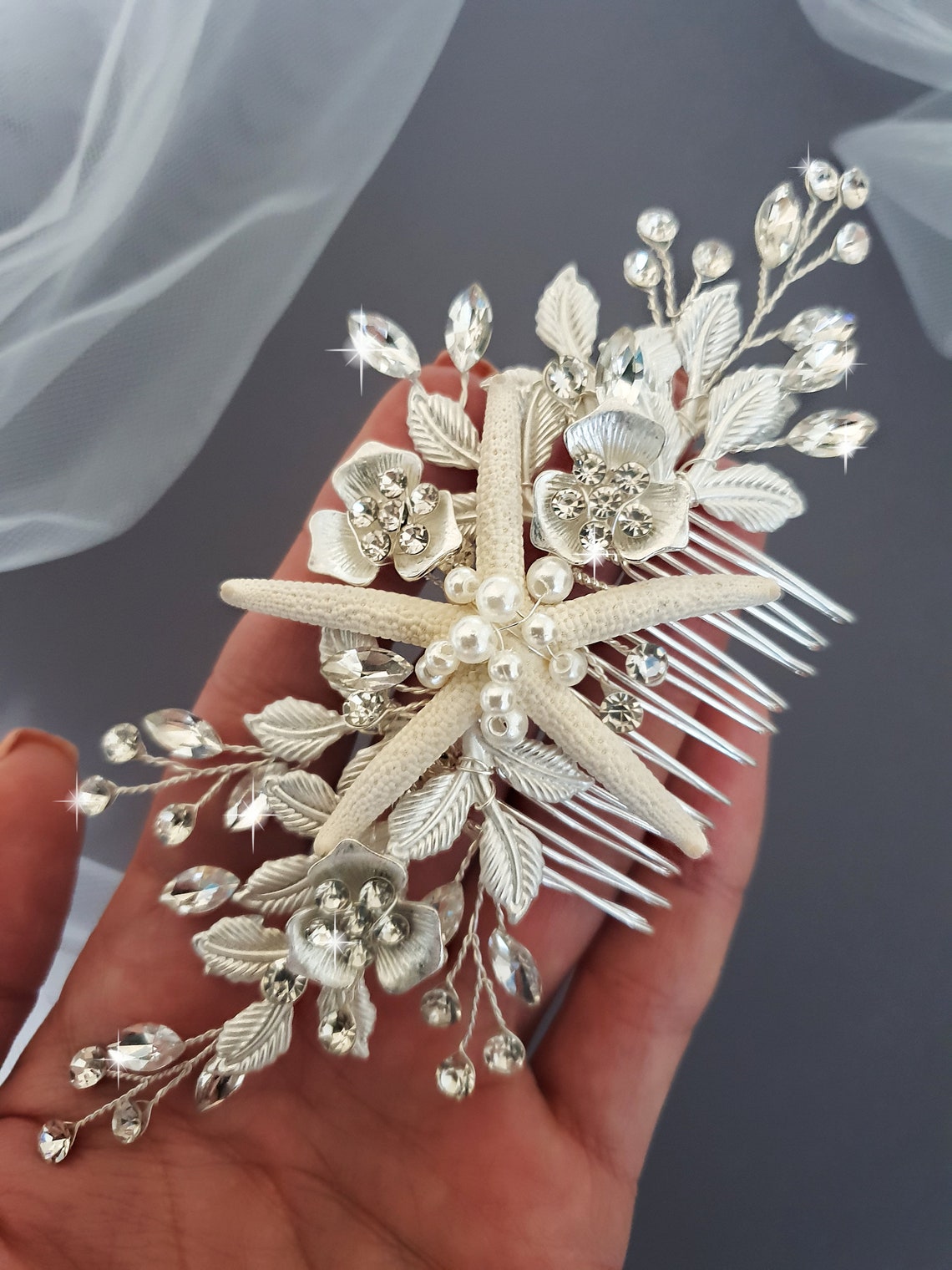 Starfish Hair Comb Starfish Bridal Hair Clip Beach Wedding - Etsy Canada
