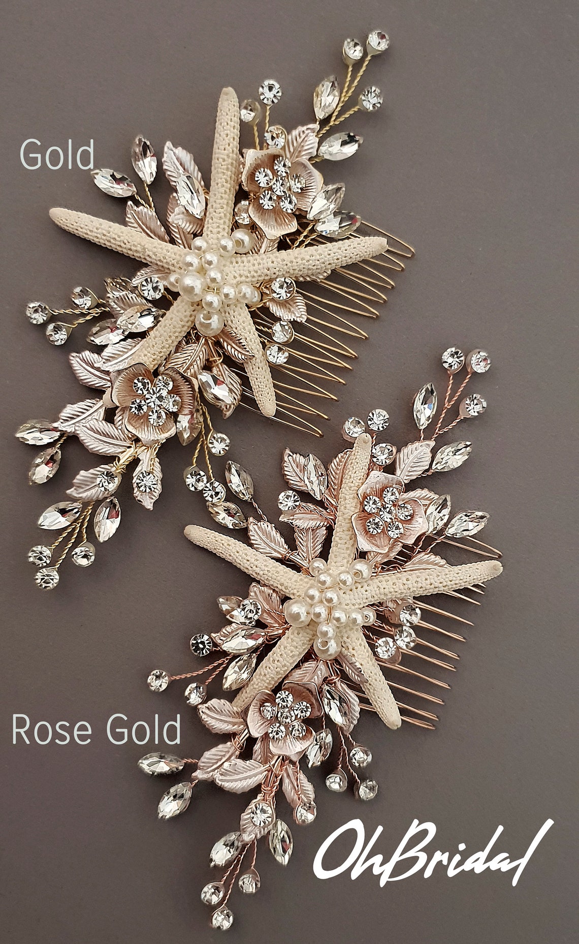 Starfish Hair Comb Starfish Bridal Hair Clip Beach Wedding | Etsy Canada