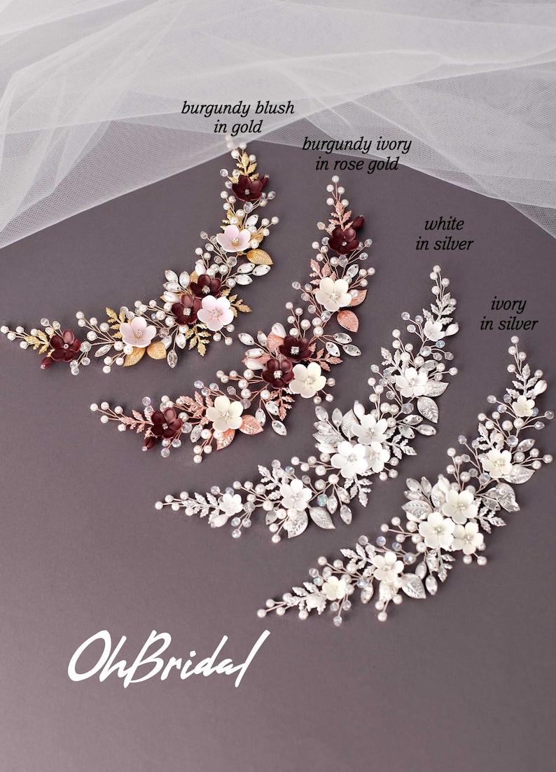 Wedding Veil Comb Pearl Hair Comb Hair Vine Wedding Veil and | Etsy