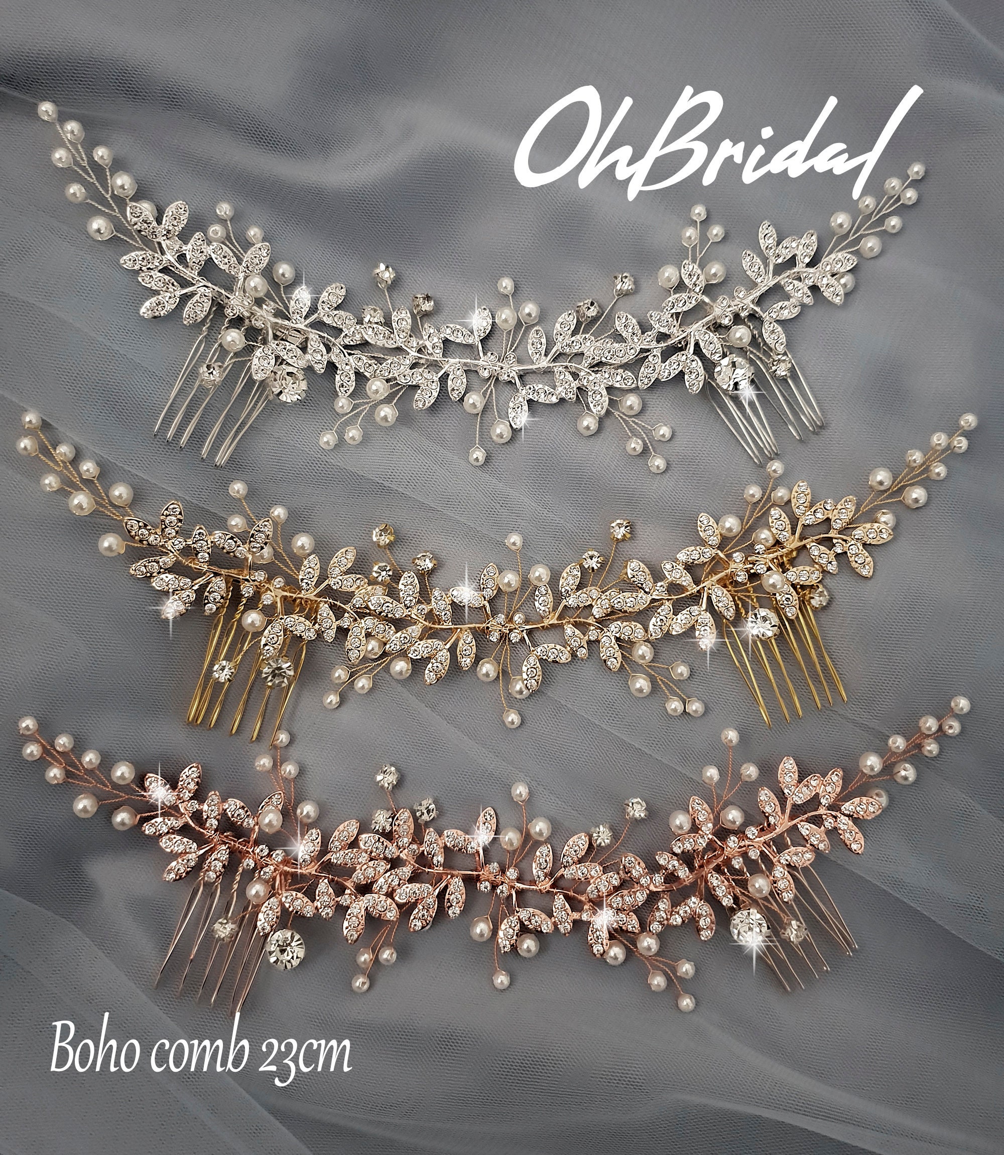 Boho Bridal Back Headpiece Bridal Halo Boho Wedding Pearl | Etsy