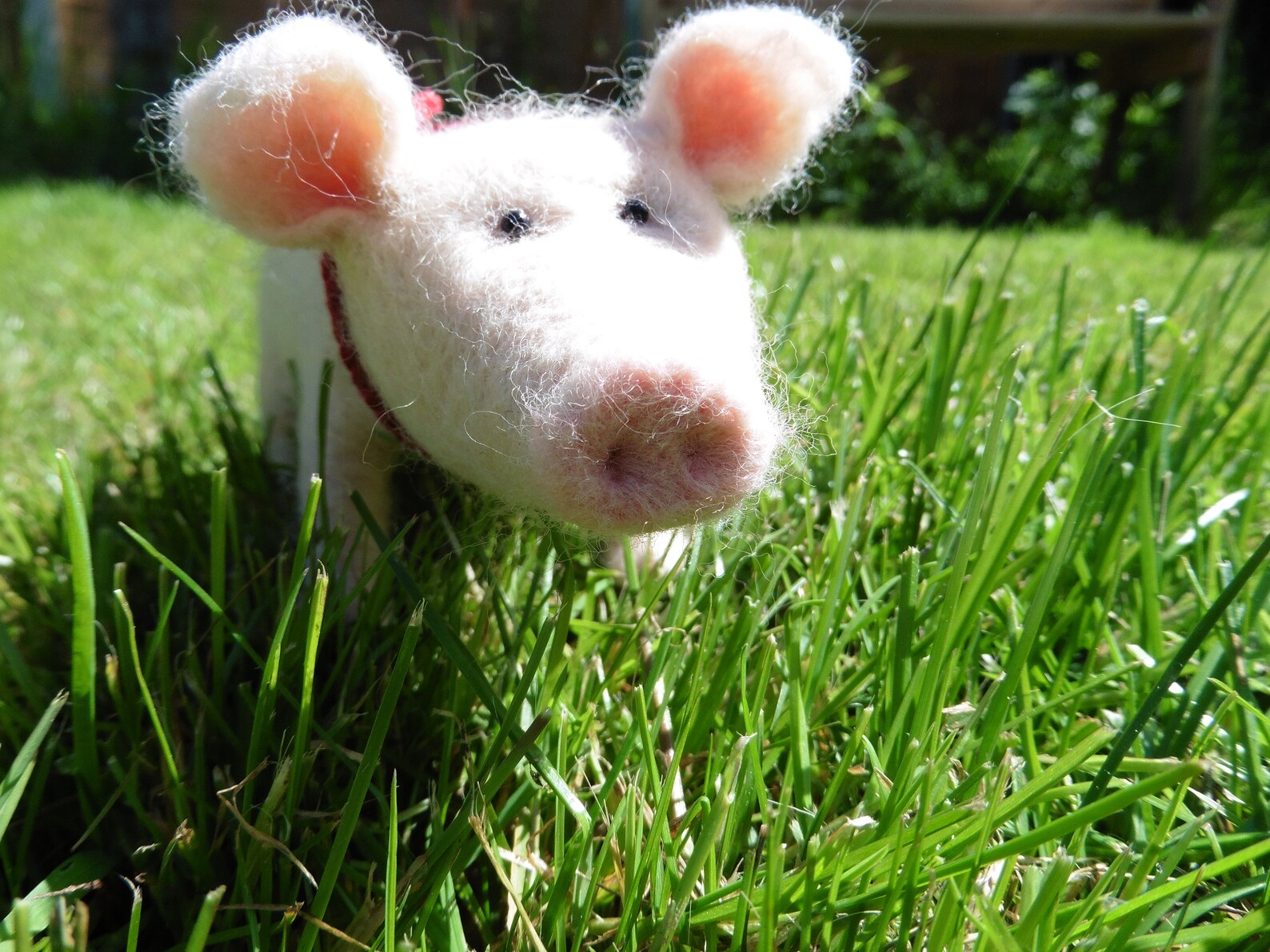 Needle Felted Pig, Miniature Wool Animal Figurine - Etsy