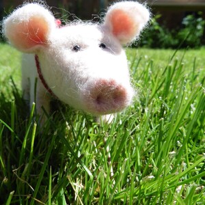 Needle Felted Pig, Miniature Wool Animal Figurine - Etsy