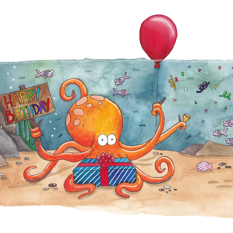 Octopus Birthday - Etsy