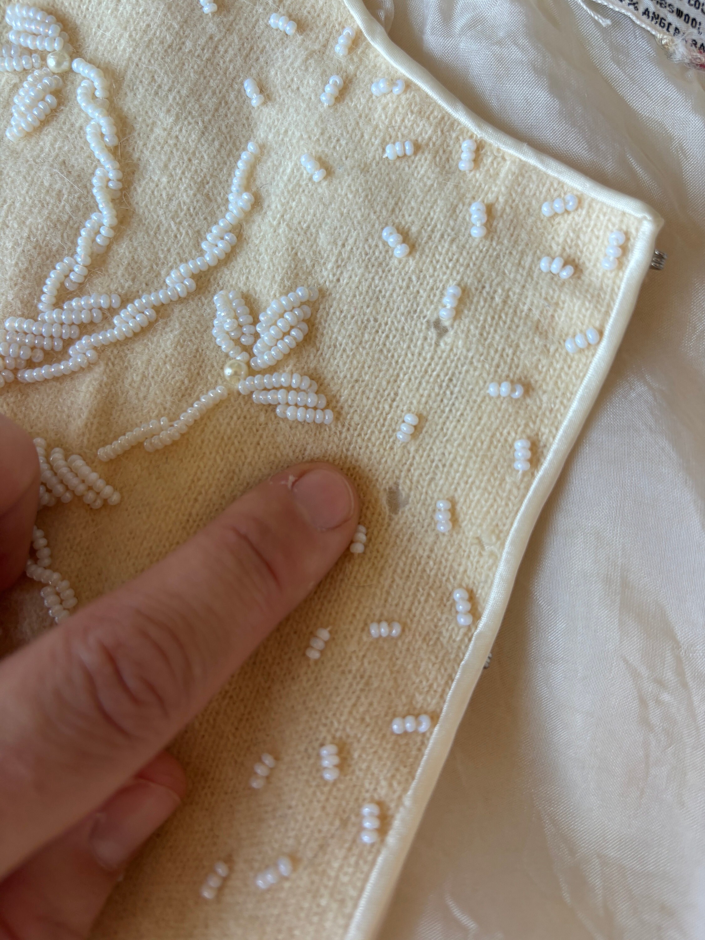 50s Wool Beaded Cardigan Vintage Wool Sweater 50s Beaded Sweater ...