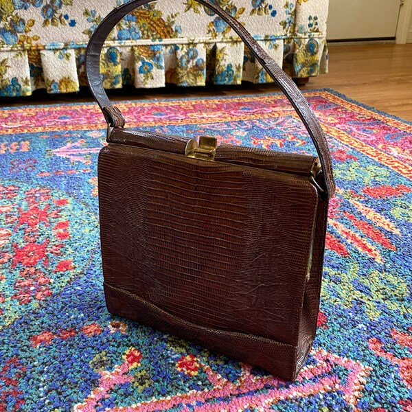 Lizard Skin Handbag - Etsy