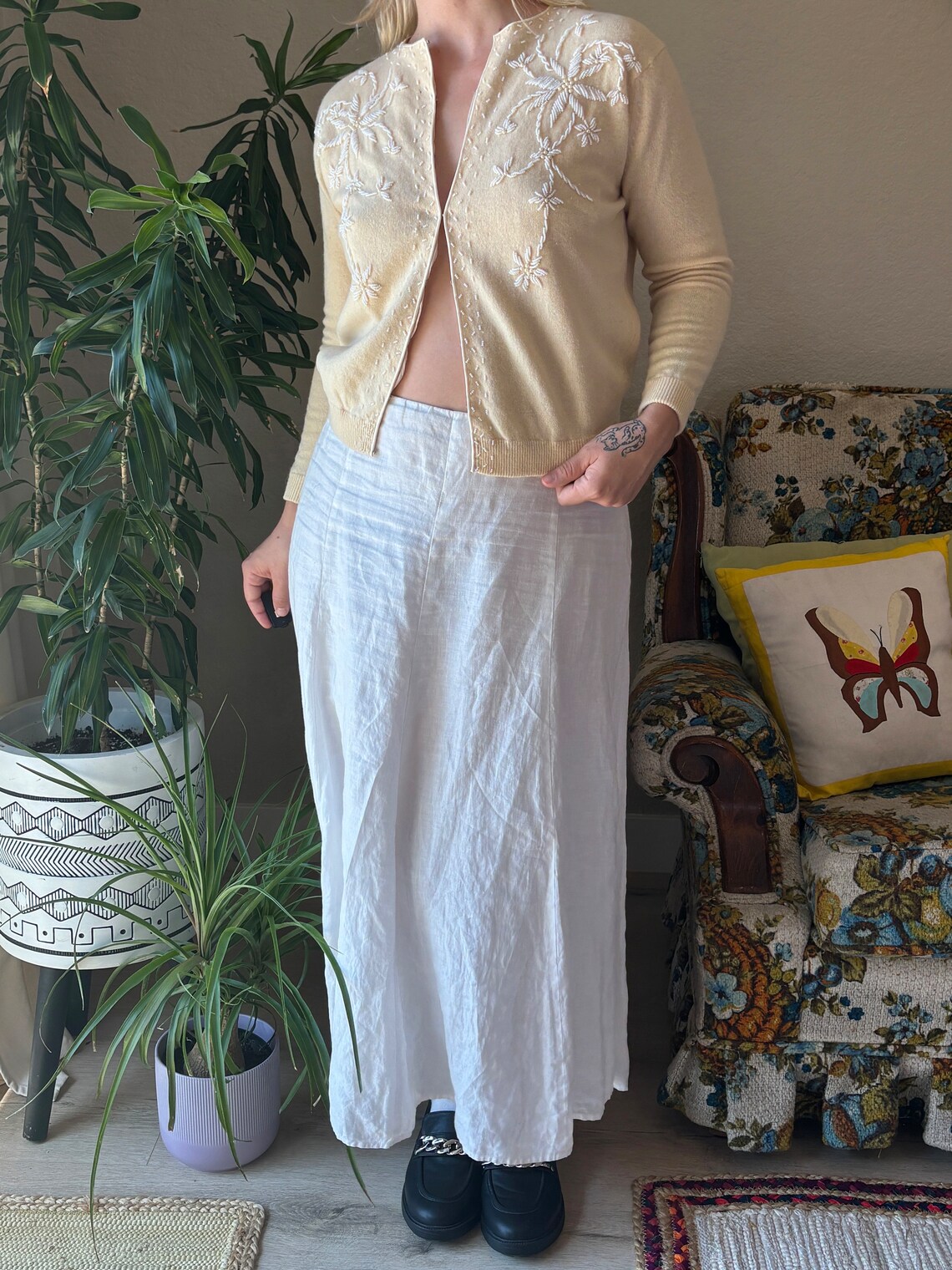 50s Wool Beaded Cardigan Vintage Wool Sweater 50s Beaded Sweater ...