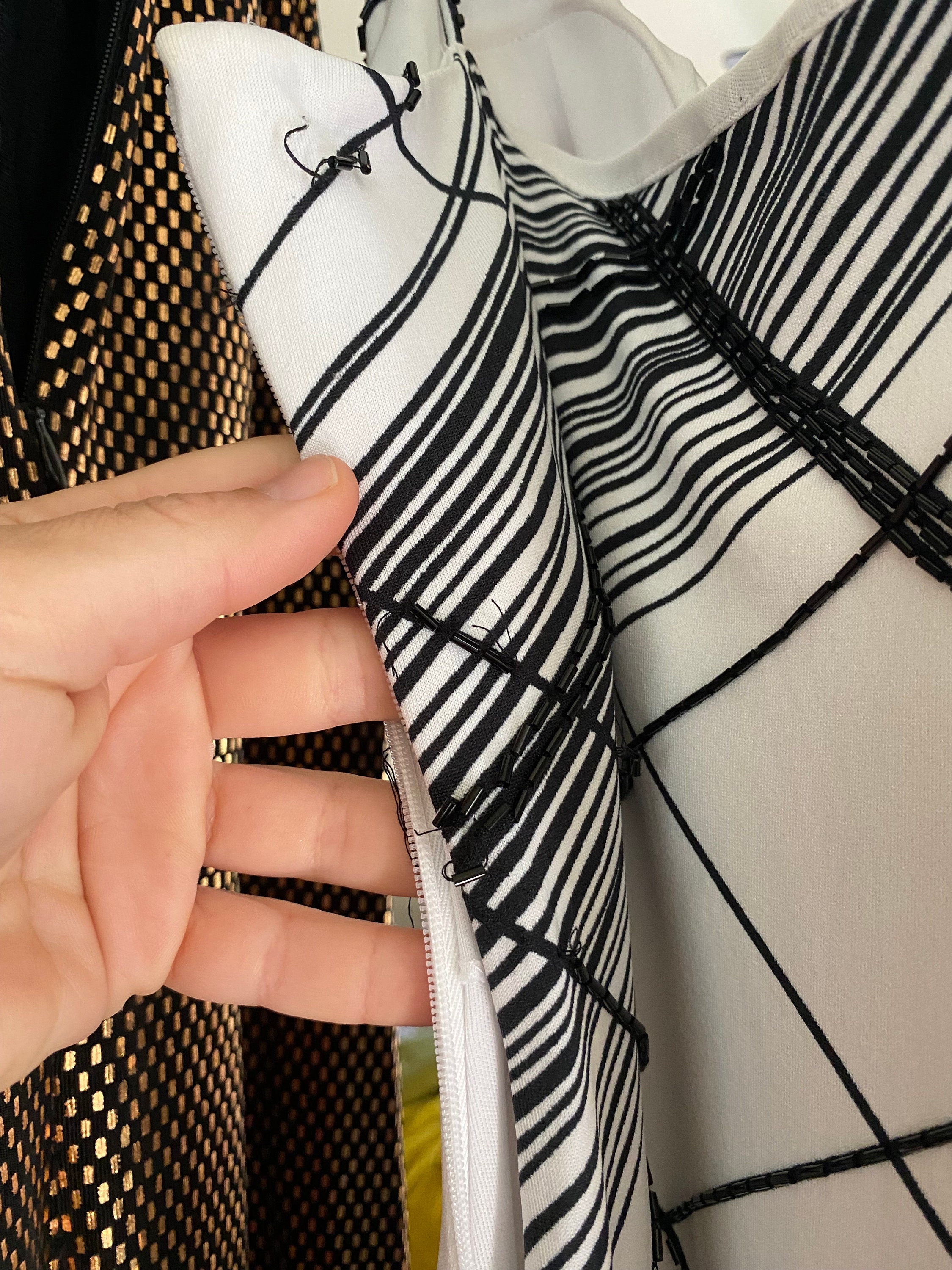 Y2K Prom Dress Vintage Beaded Prom Dress Y2K Beaded Gown Black White ...