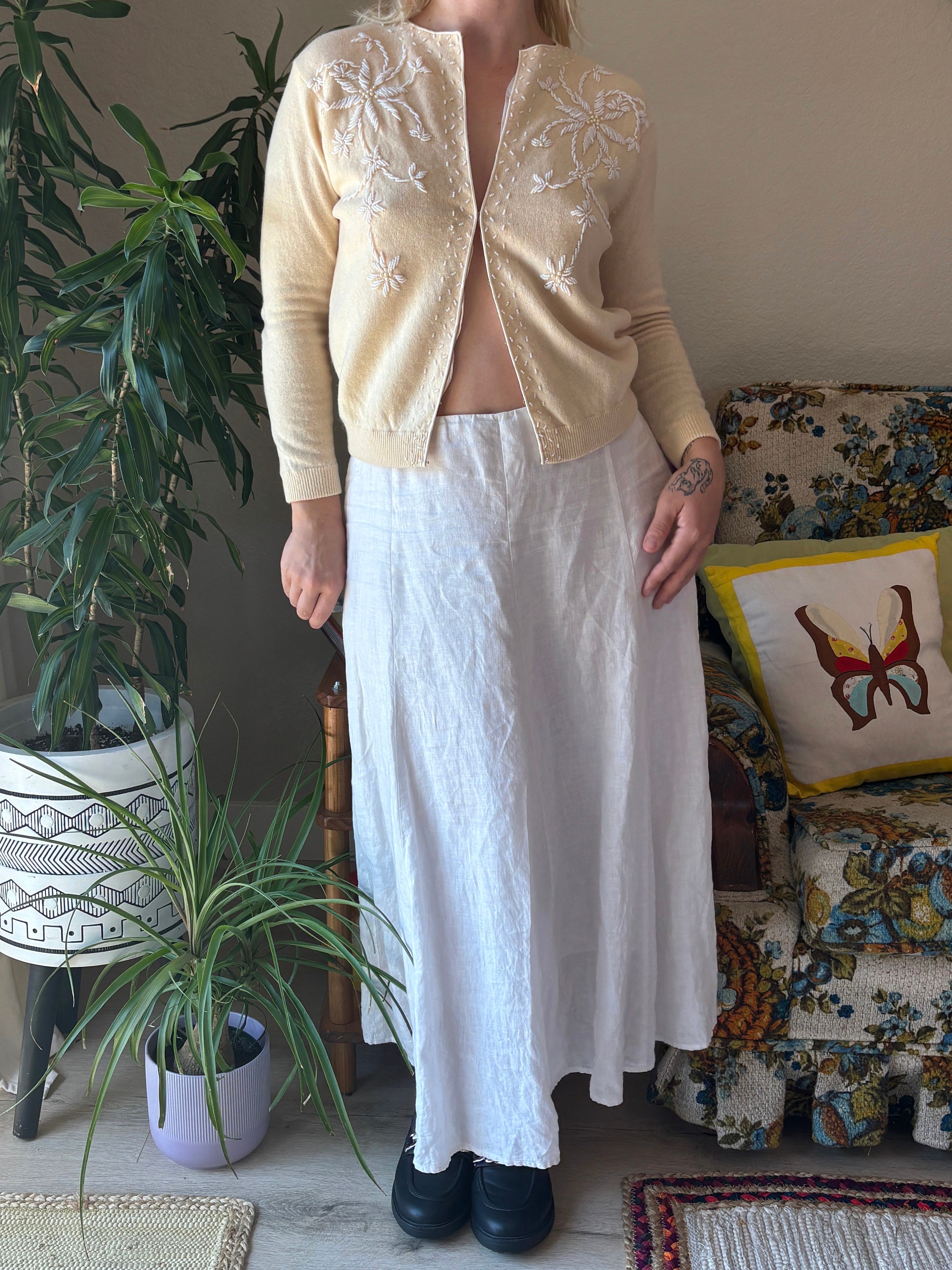 50s Wool Beaded Cardigan Vintage Wool Sweater 50s Beaded Sweater ...