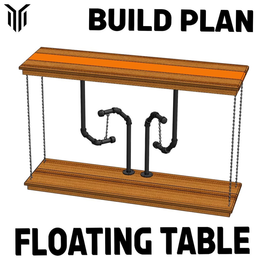 DIY Woodworking Floating Table With LED Build Plans for Beginner, Step ...