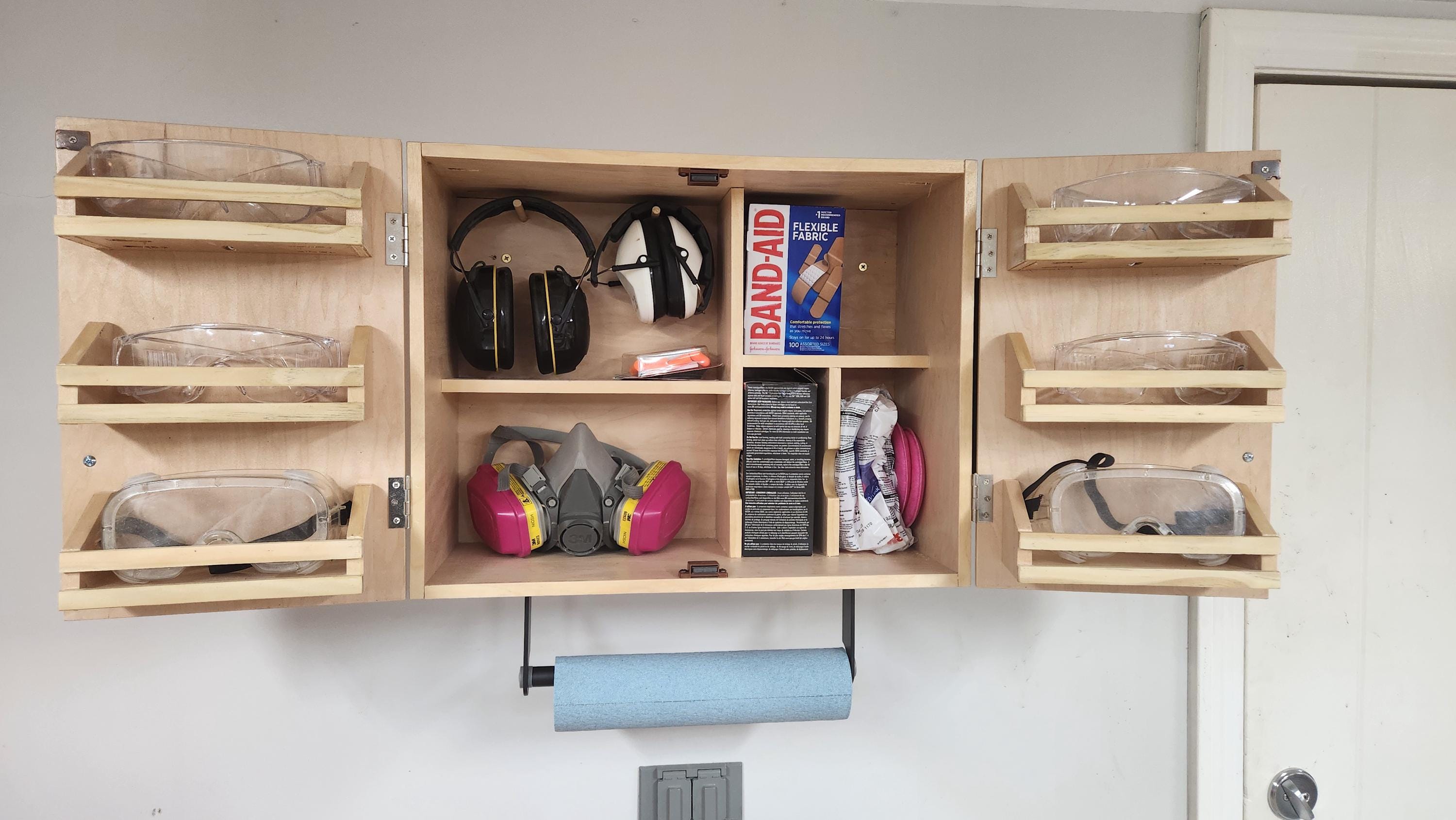 DIY Woodworking PPE Organizer Cabinet Build Planes for Beginner, Step ...