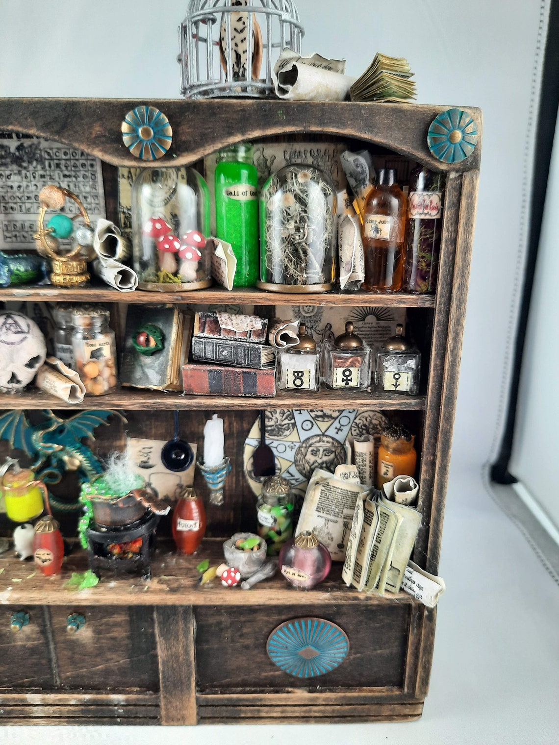 Janet's Fairy Miniatures Bookcase 50: Wizard Sorcerer - Etsy