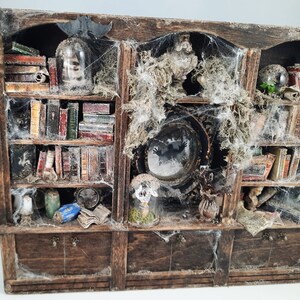 Janet's Fairy Miniatures Bookcase 110: the Haunted Abandoned Bookshelf ...