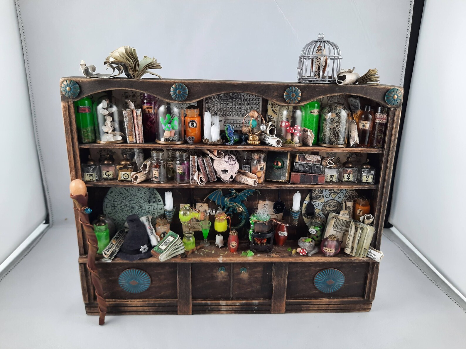Janet's Fairy Miniatures Bookcase 50: Wizard Sorcerer - Etsy