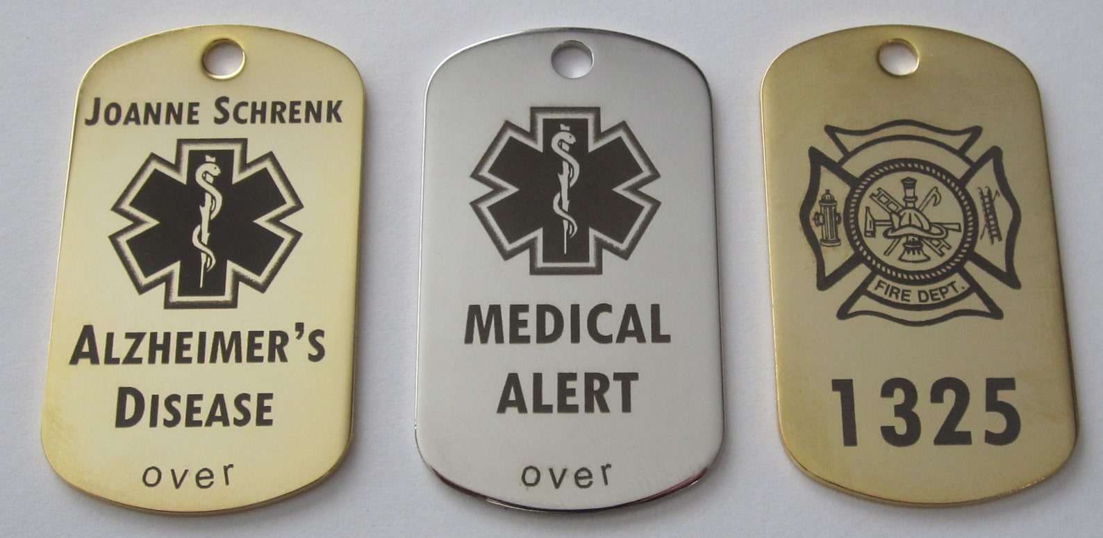 Custom Engraved Medical Alert Tag Gold or Silver - Keep Your Loved Ones ...