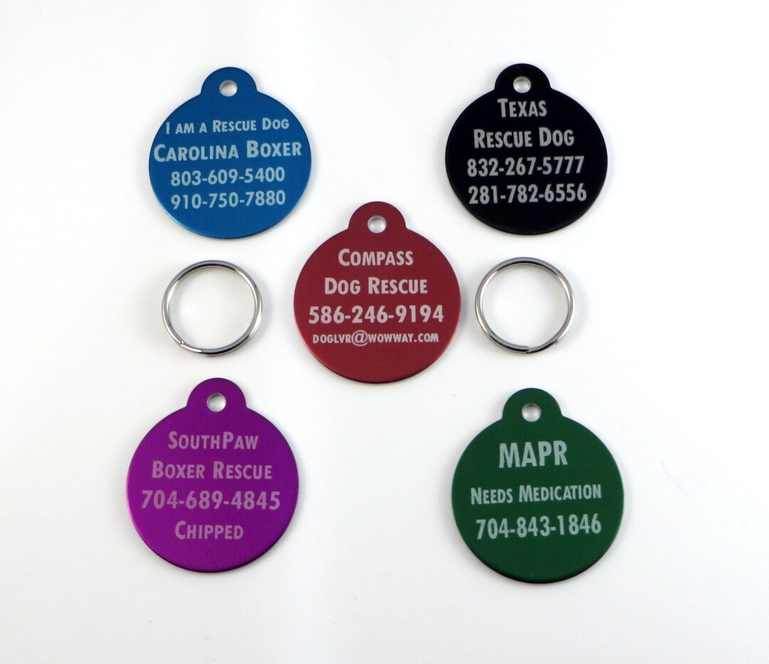 50 Pet Rescue Tags: Custom Engraved for Cats and Dogs - Etsy
