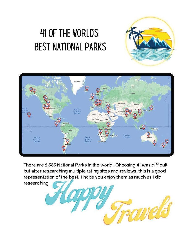 41 World's Best National Parks: 166 Puzzles With Keywords, Animals ...