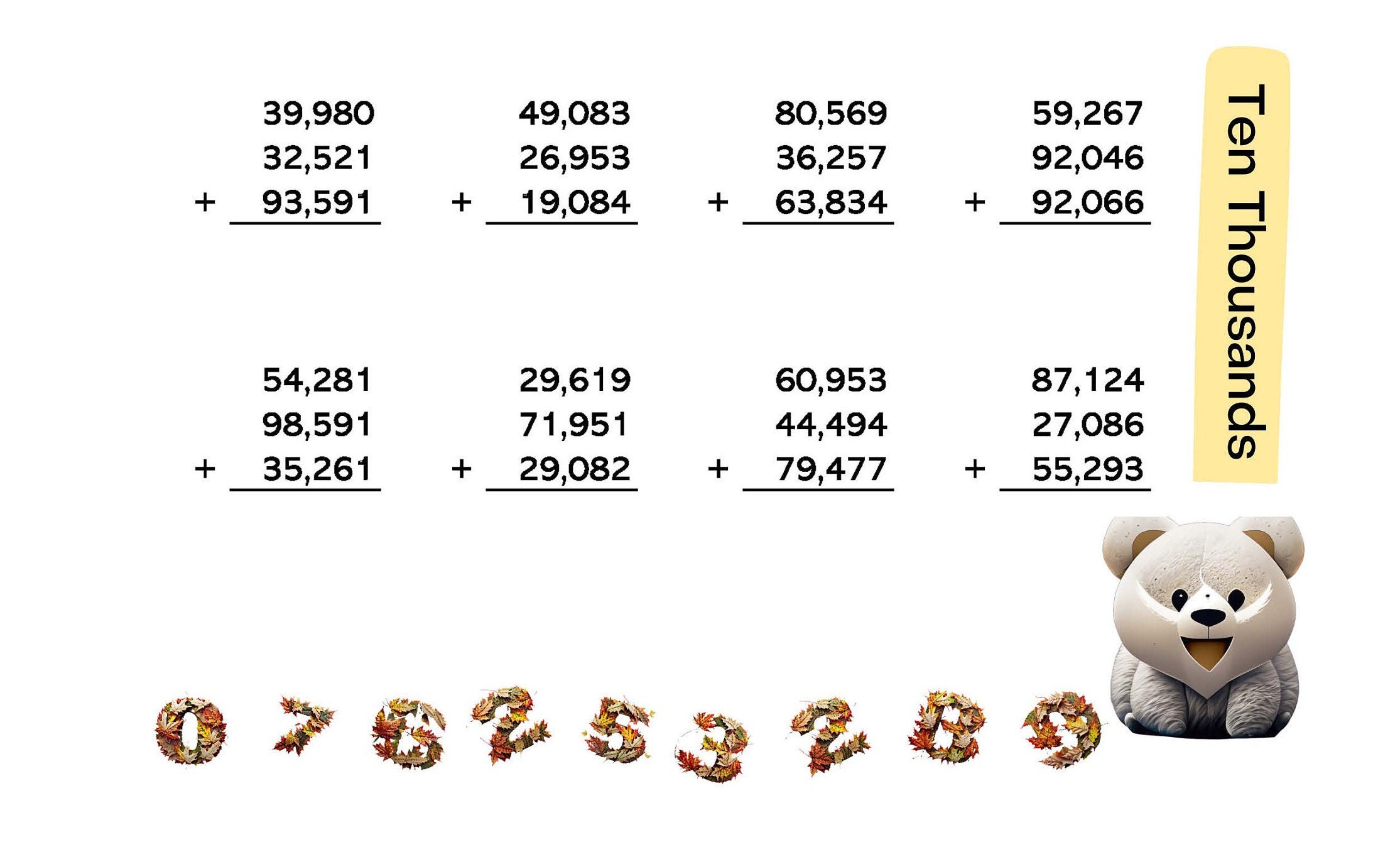 Five Digit Addition With Fun Facts and Mazes Plus Answer Key 22 Pages ...