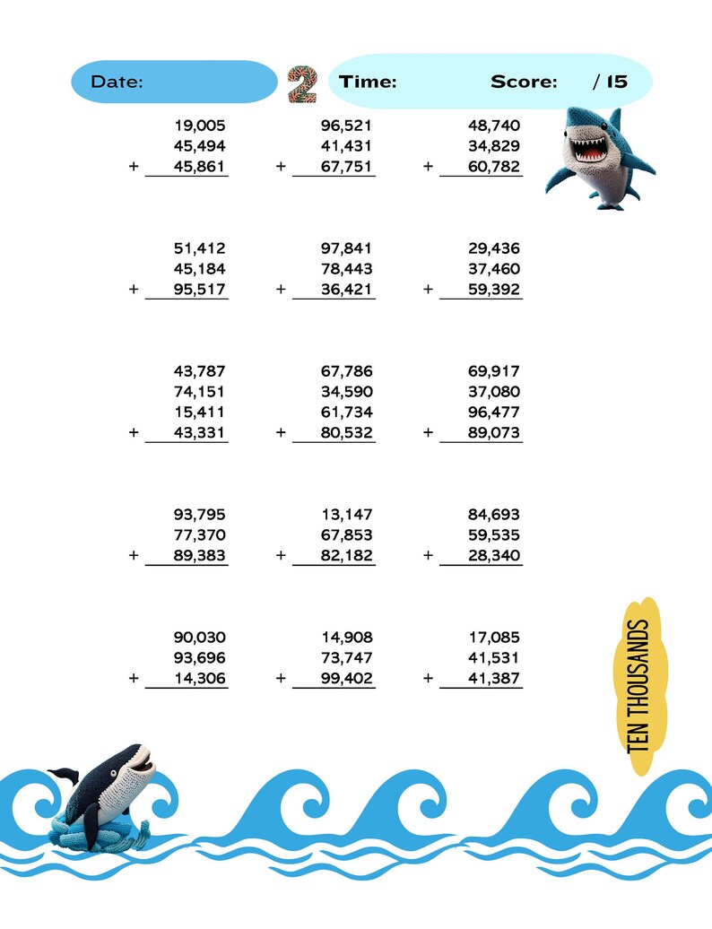 Five Digit Addition With Fun Facts and Mazes Plus Answer Key 22 Pages ...