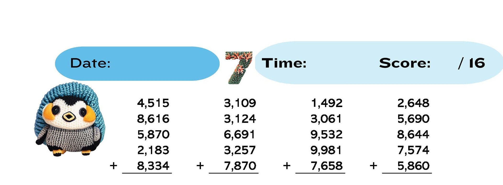 Four Digit Addition With Fun Facts and Mazes Plus Answer Key - Etsy