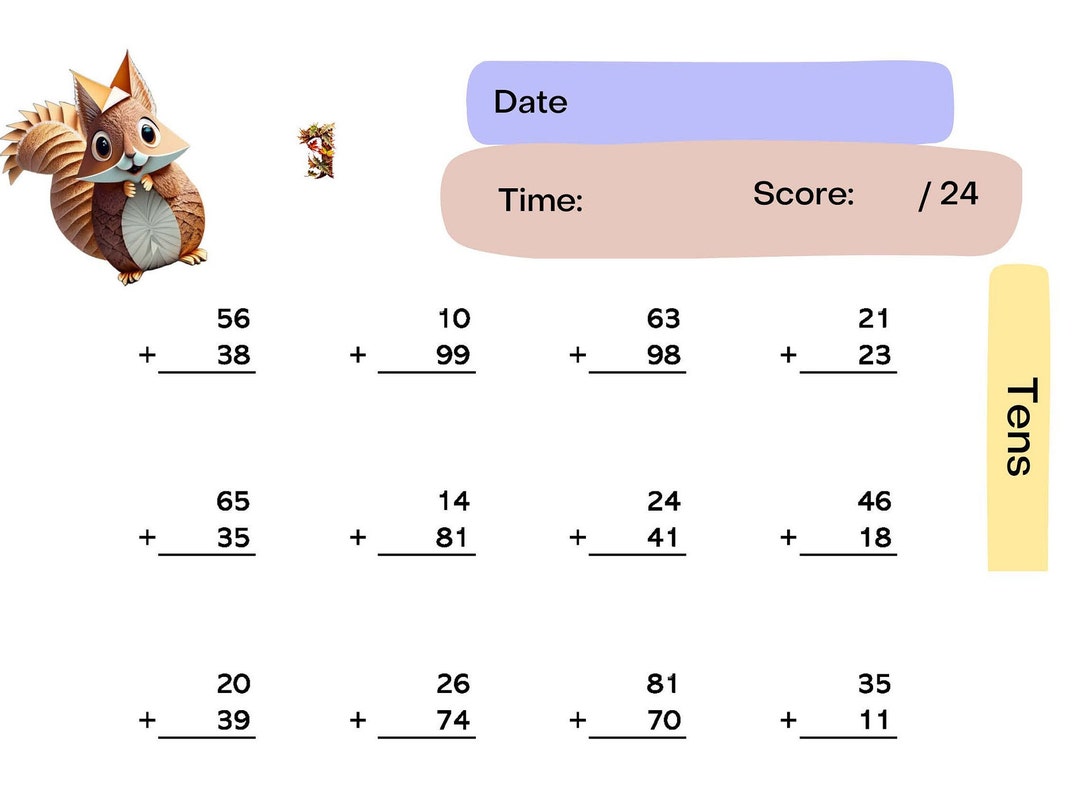 2 Digit Addition With Fun Facts and Mazes Plus Answer Key - Etsy