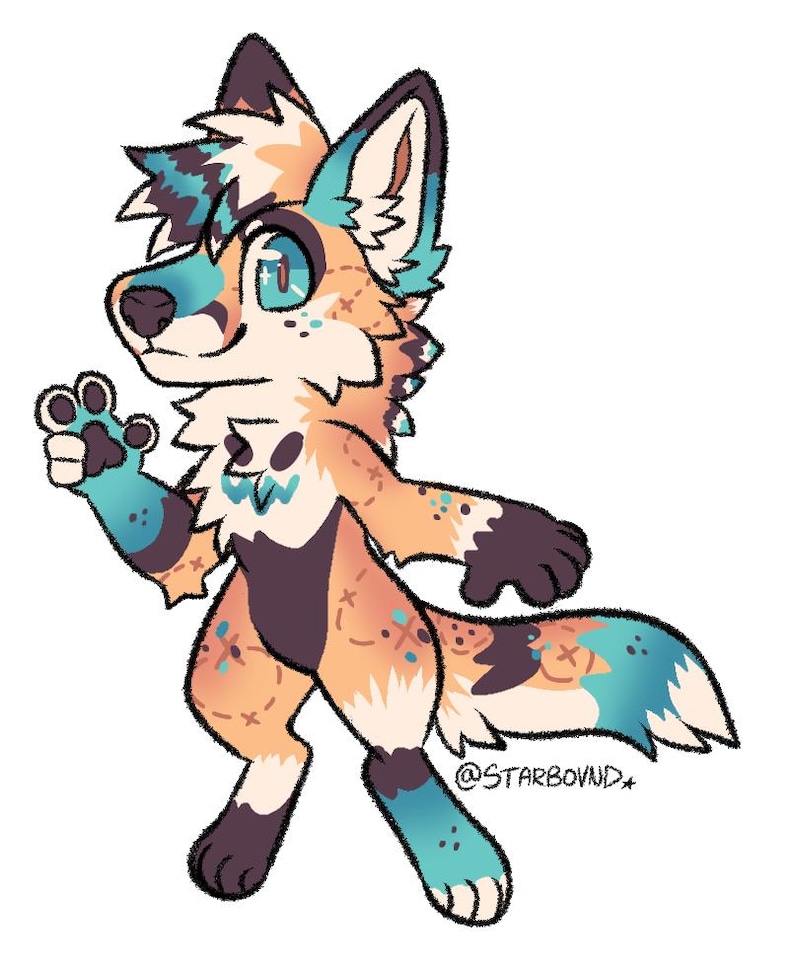 Furry Design: Wolf/fennec Fox - Etsy UK