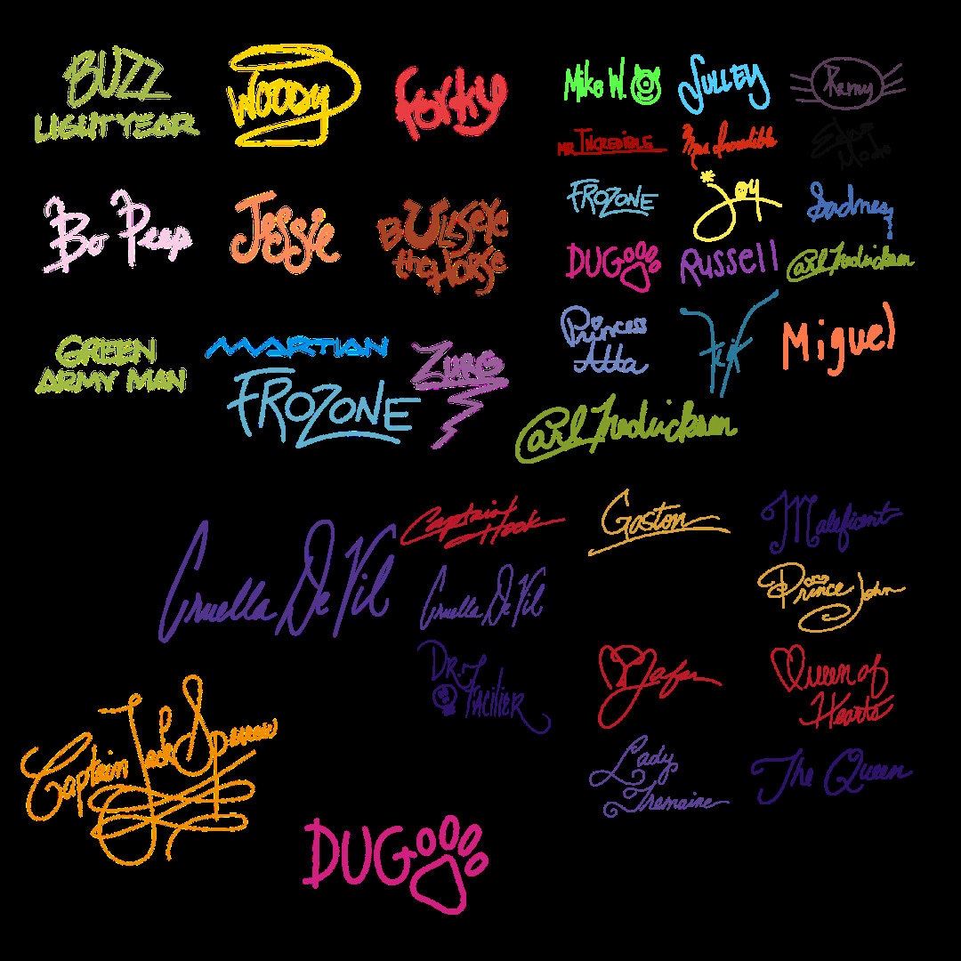 Vinyl Decals of Your Favorite Character Autographs - Etsy