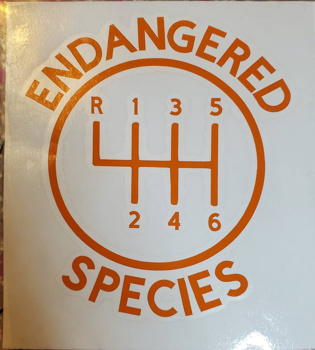 Endangered Species Shifter Decal. Funny Car Manual Shifter. Outdoor ...
