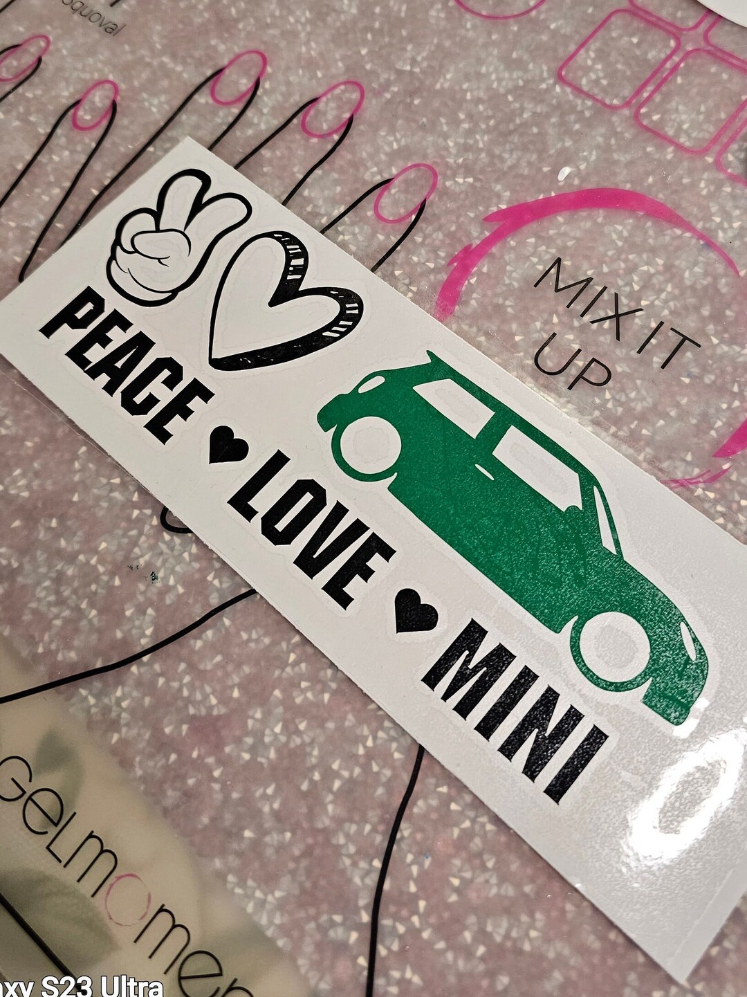 Peace Love MINI Vinyl Decals I Vinyl Outdoor I Sticker Miniac Outdoor ...