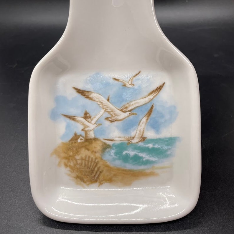 Vintage Otagiri Stoneware Seagull Spoon Rest Sea Ocean Lighthouse ...