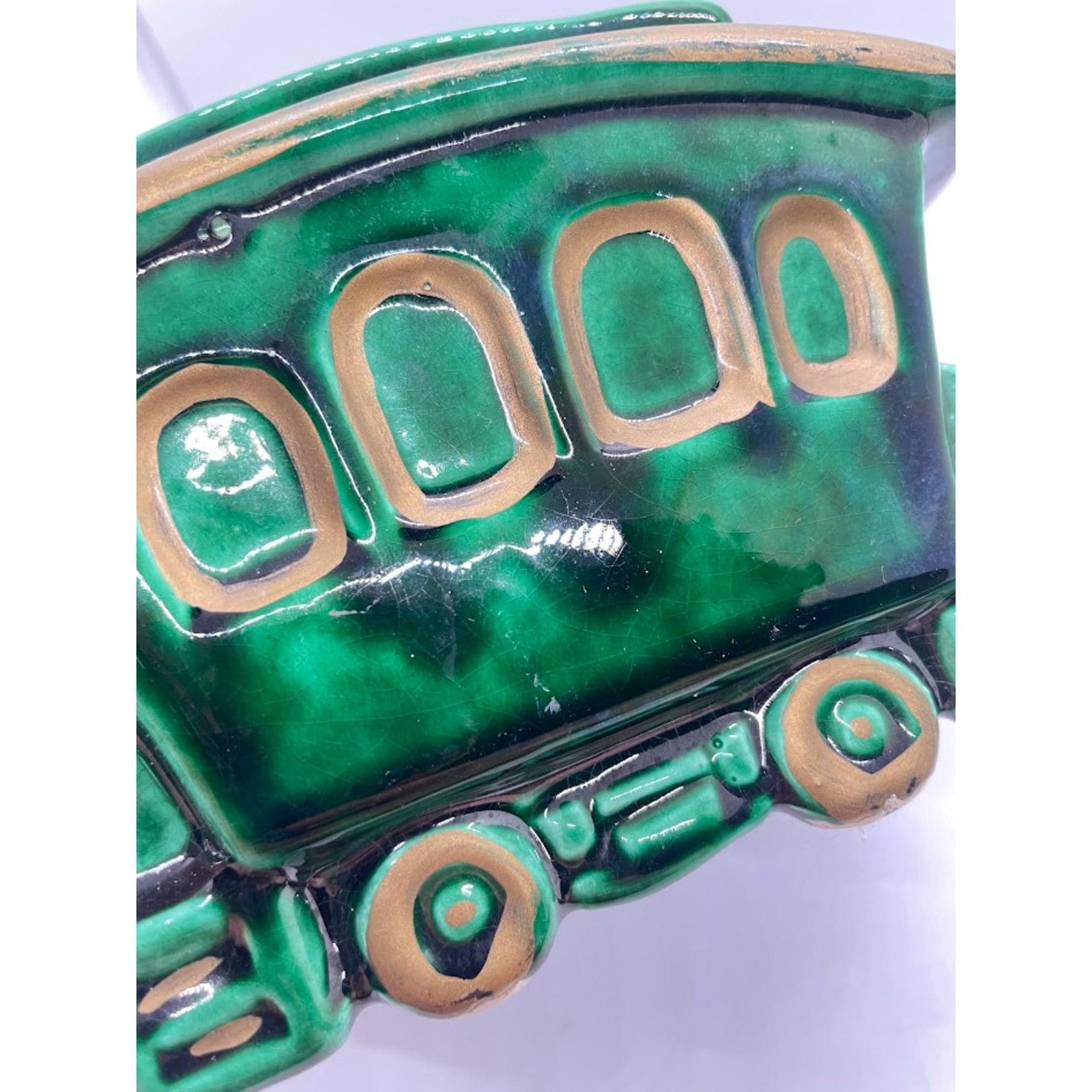 Vintage Le Bow California Pottery Emerald Green With Gold Trim ...