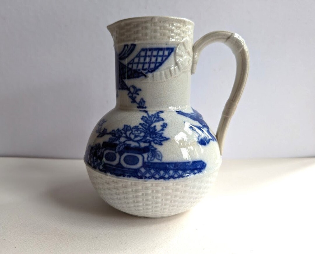 Antique Brownfield Aesthetic Pitcher Flow Blue - Etsy
