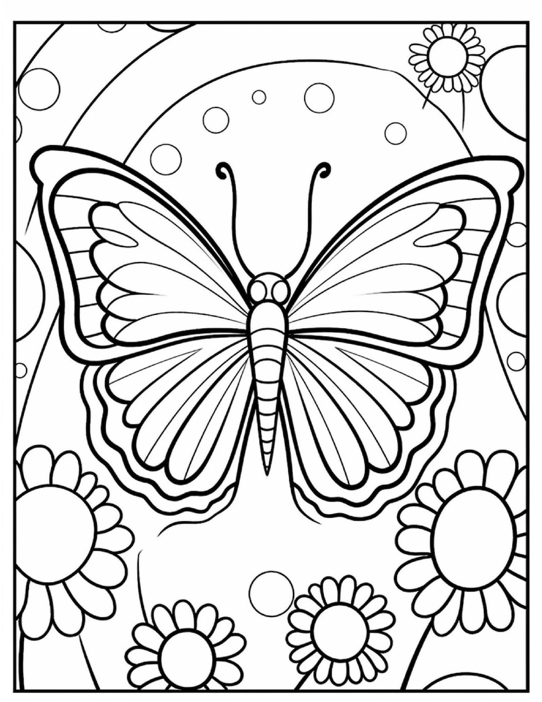 Coloring Page, B is for Butterfly Coloring Page, Alphabet Digital ...