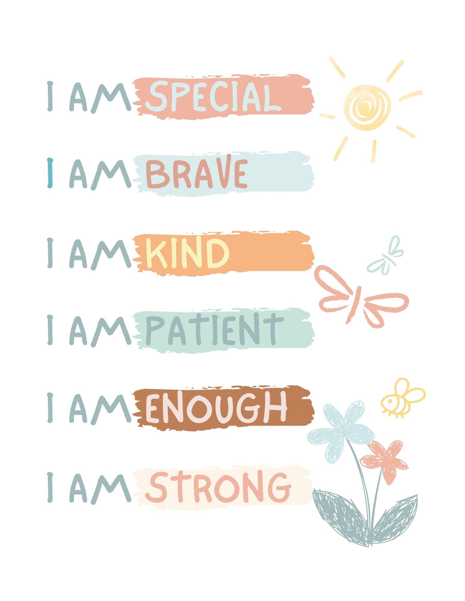 Calming Corner Digital Download, Feelings Chart for Toddlers, Rainbow ...