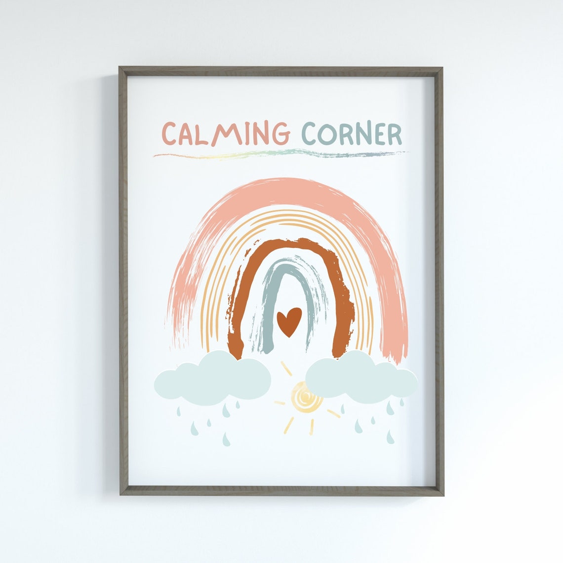 Calming Corner Digital Download, Feelings Chart for Toddlers, Rainbow ...