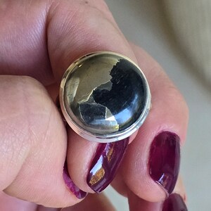 Size 8, Healer's Gold, Apache, Gold Pyrite, Sterling Silver, Ring ...