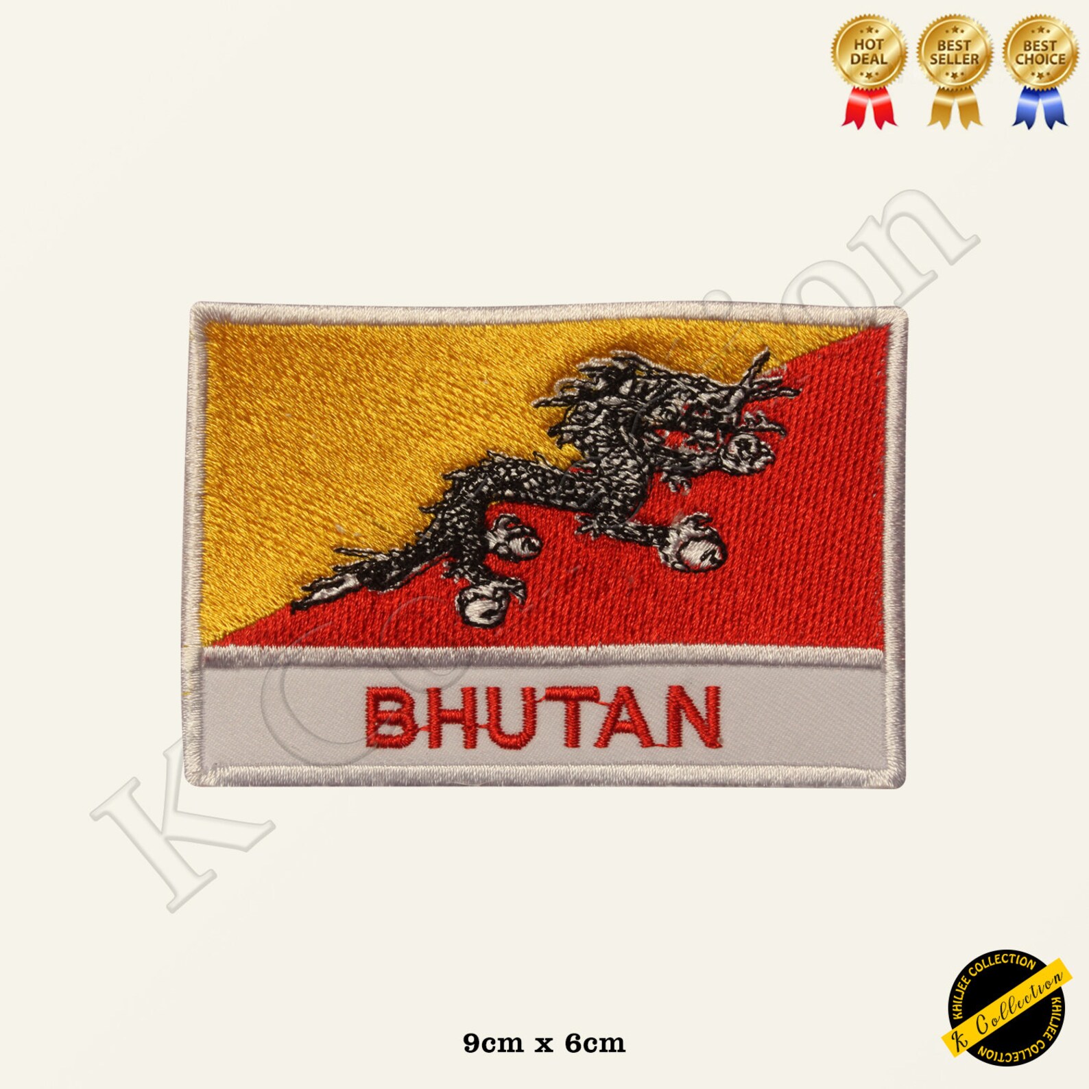 BHUTAN National Flag Embroidered Iron on Sew on Patch Badge - Etsy