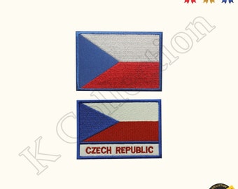 Czech Republic Flag Patch Iron on / Sew on Badge Embroidered Embroidery Applique - Etsy