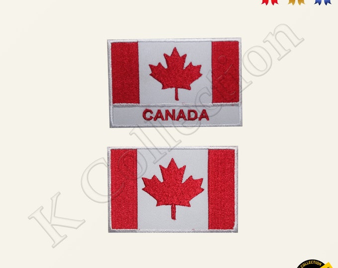 CANADA National Flag Embroidered Iron on Sew on Patch Badge for Clothes ...