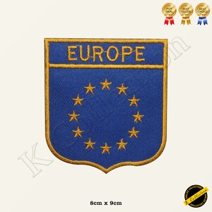 EUROPE National Flag Embroidered Iron on Sew on Patch Badge - Etsy