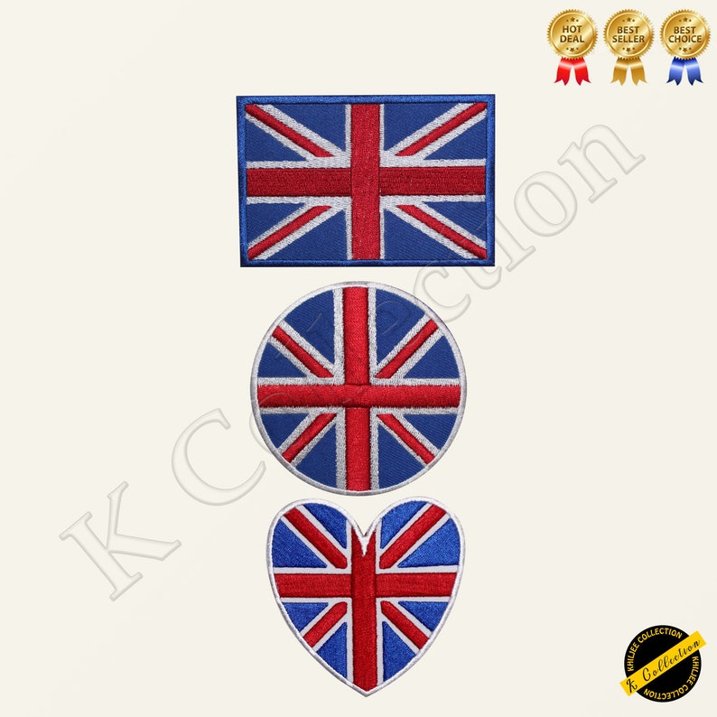 Union Jack National Flag United Kingdom Embroidered Iron on | Etsy